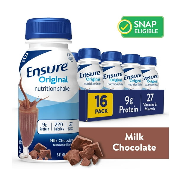 Ensure Original Meal Replacement Nutrition Shake, Milk Chocolate, Ready ...