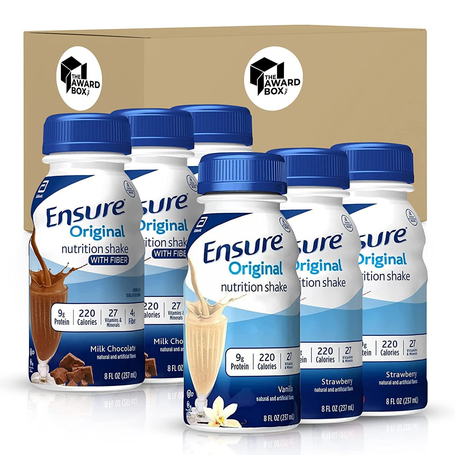 Ensure Original Nutrition Shake 8oz, 3 Chocolate and 3 Vanilla, 6 ...