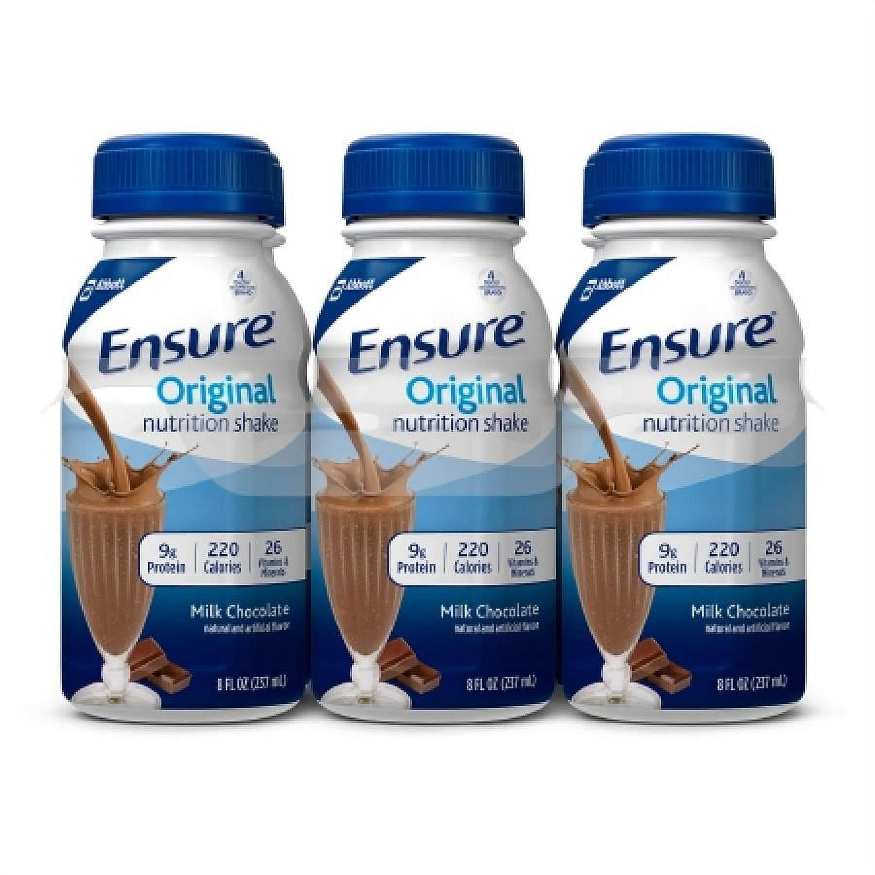 Ensure Original Nutrition Shake - Milk Chocolate, 8 ounce Bottle, 24 ...