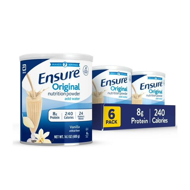 Ensure Original Vanilla Nutrition Shake Powder - Complete Balanced, 6 Cans - Walmart.com