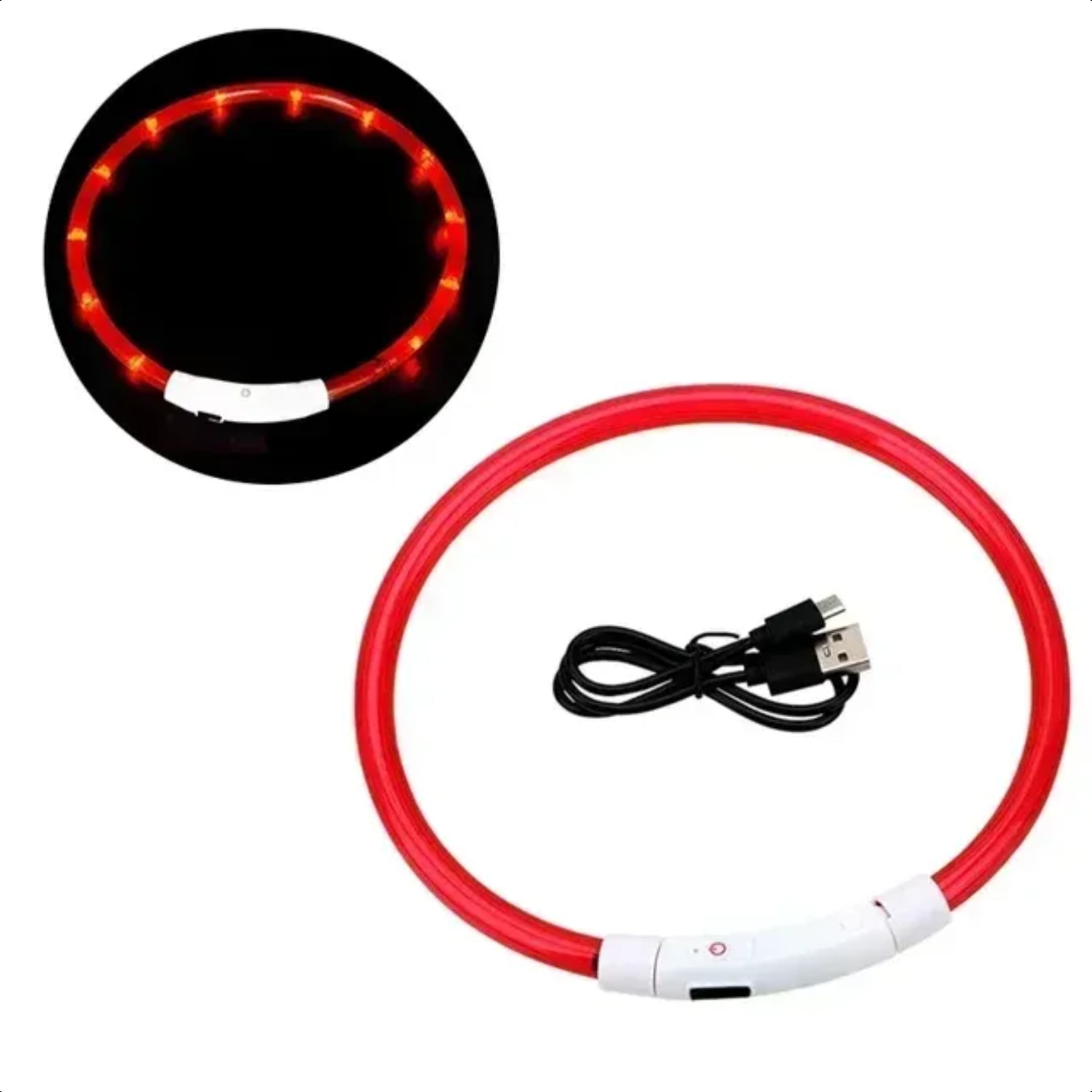 Ensure Pet‘s Safety with Secure Rechargeable Glow Light-Up Collar for ...