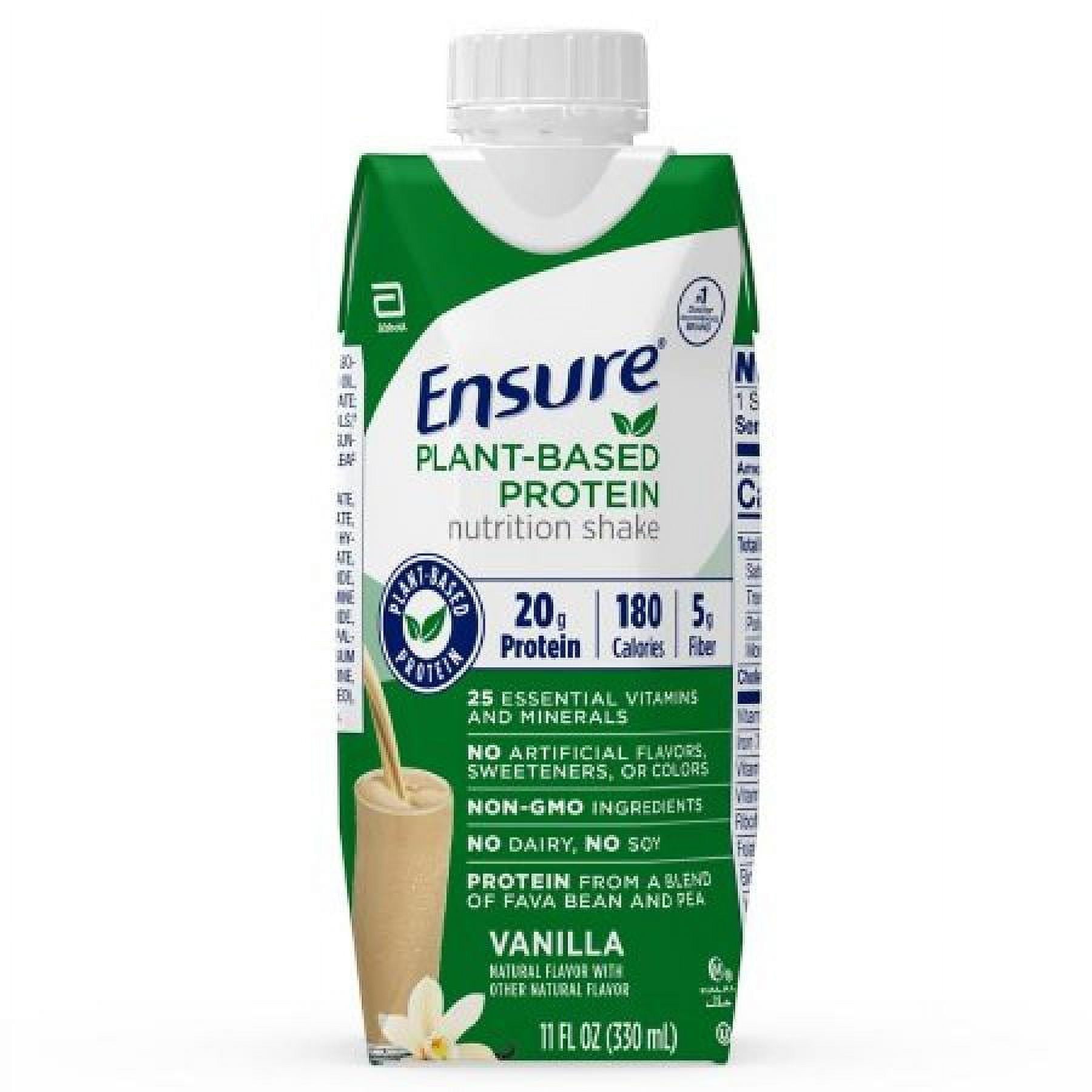 Ensure Plant-Based Protein Nutrition Shake, Vanilla, Lactose-Free ...