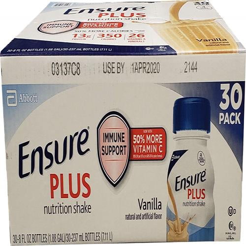 Ensure Plus Ensure Plus Nutrition Shake Vanilla 30 Pack /8.0 Fl Oz Net ...