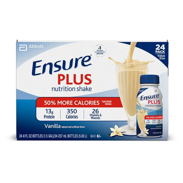 Ensure Plus Nutrition Shake, 24 Count, With 16 Grams of High-Quality ...