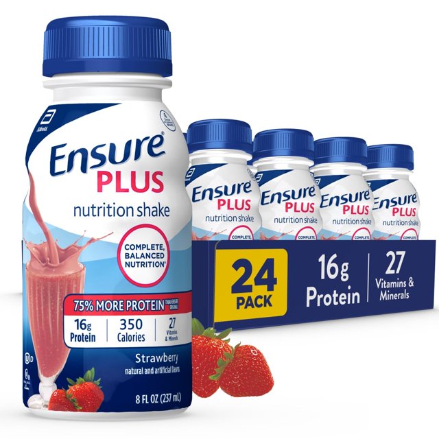 Ensure Plus Strawberry Nutrition TSF6 Shake With Fiber | Meal ...