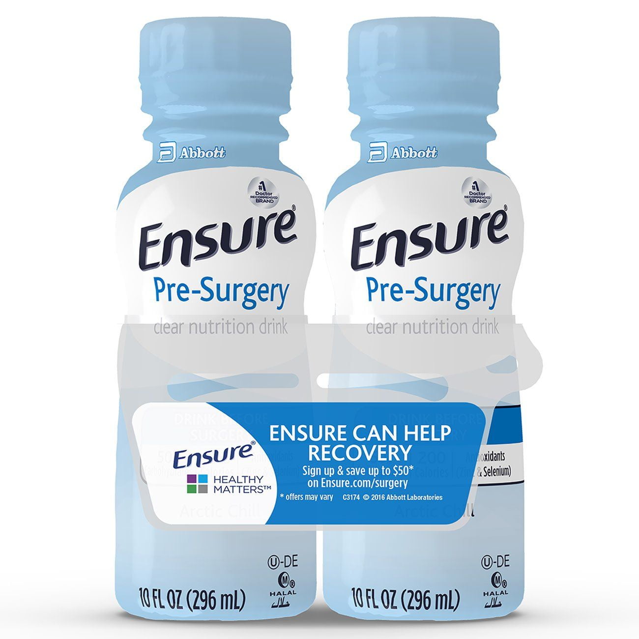 Ensure Pre-Surgery Strawberry Clear Nutrition Drink, 10-ounce bottle ...