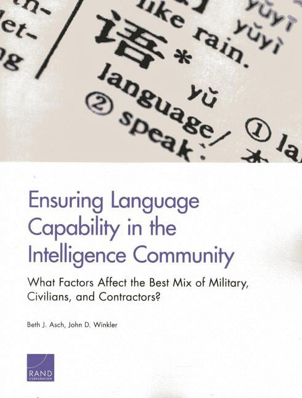 Ensuring Language Capability in the Intelligence Community : What ...