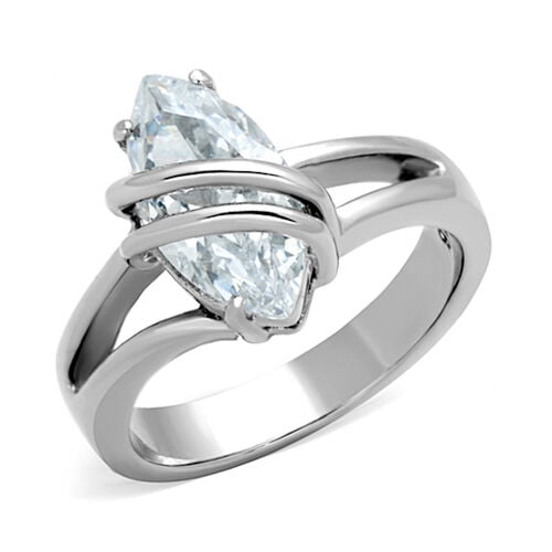 Entangle Wire CZ - Wedding Engagement Ring - Women Commitment Promise ...