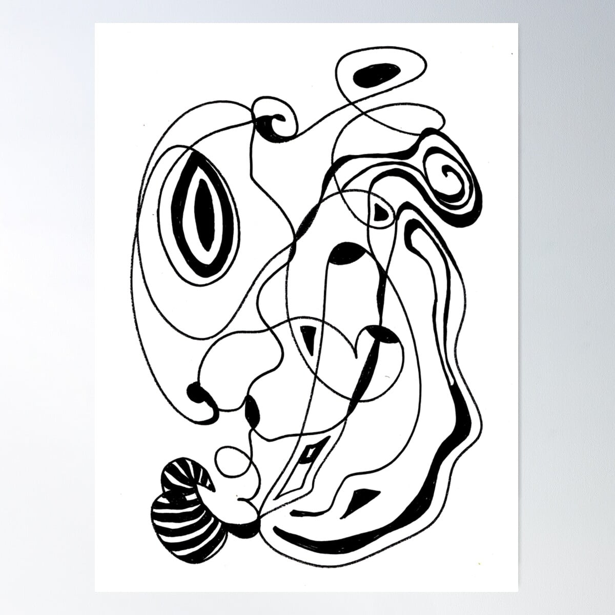 Entanglement Poster Wall Art, Modern Wall Decor For Living Room Bedroom ...