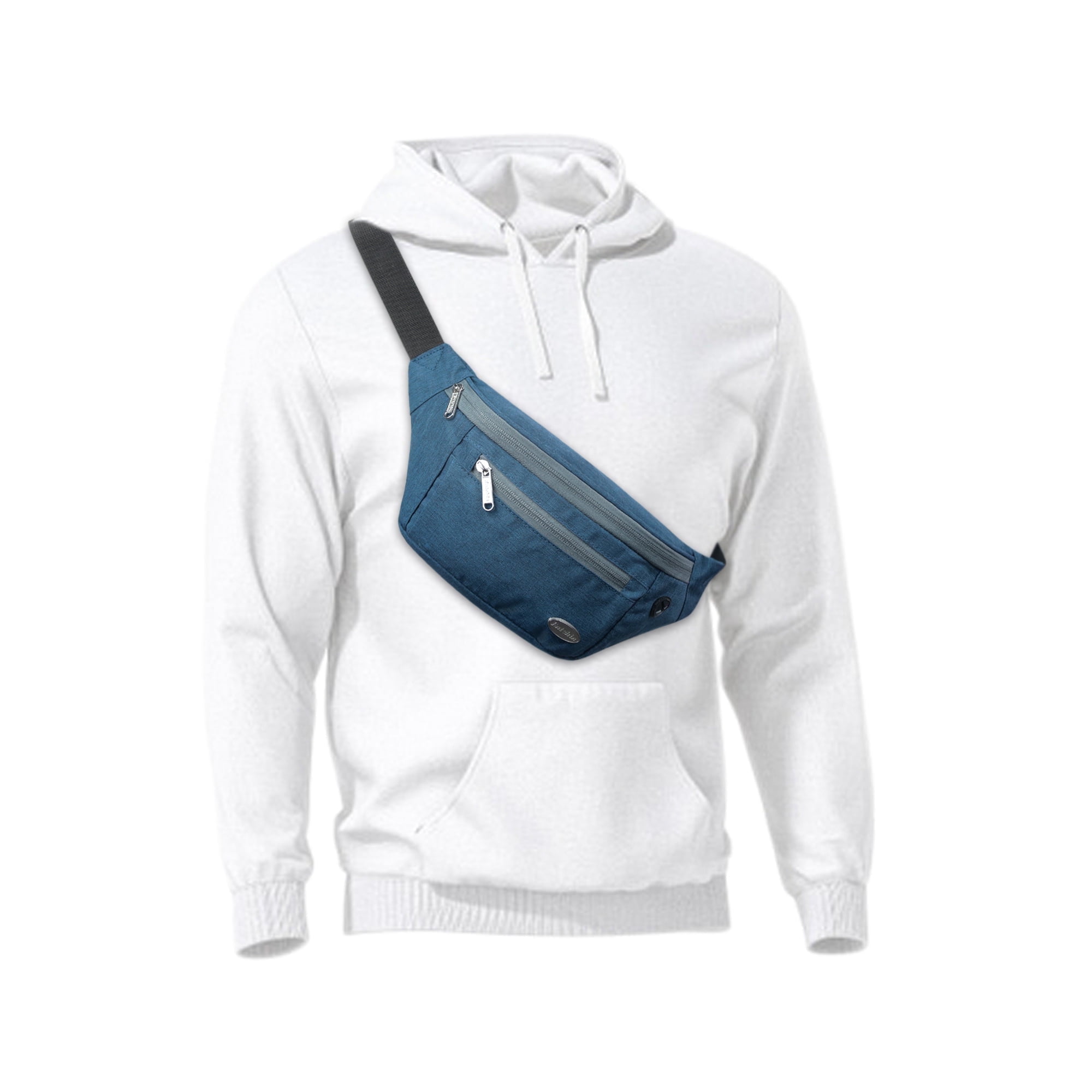 Entchin 100% Polyester Fanny Pack with 4 Pockets, Crossbody Bum Bag for ...