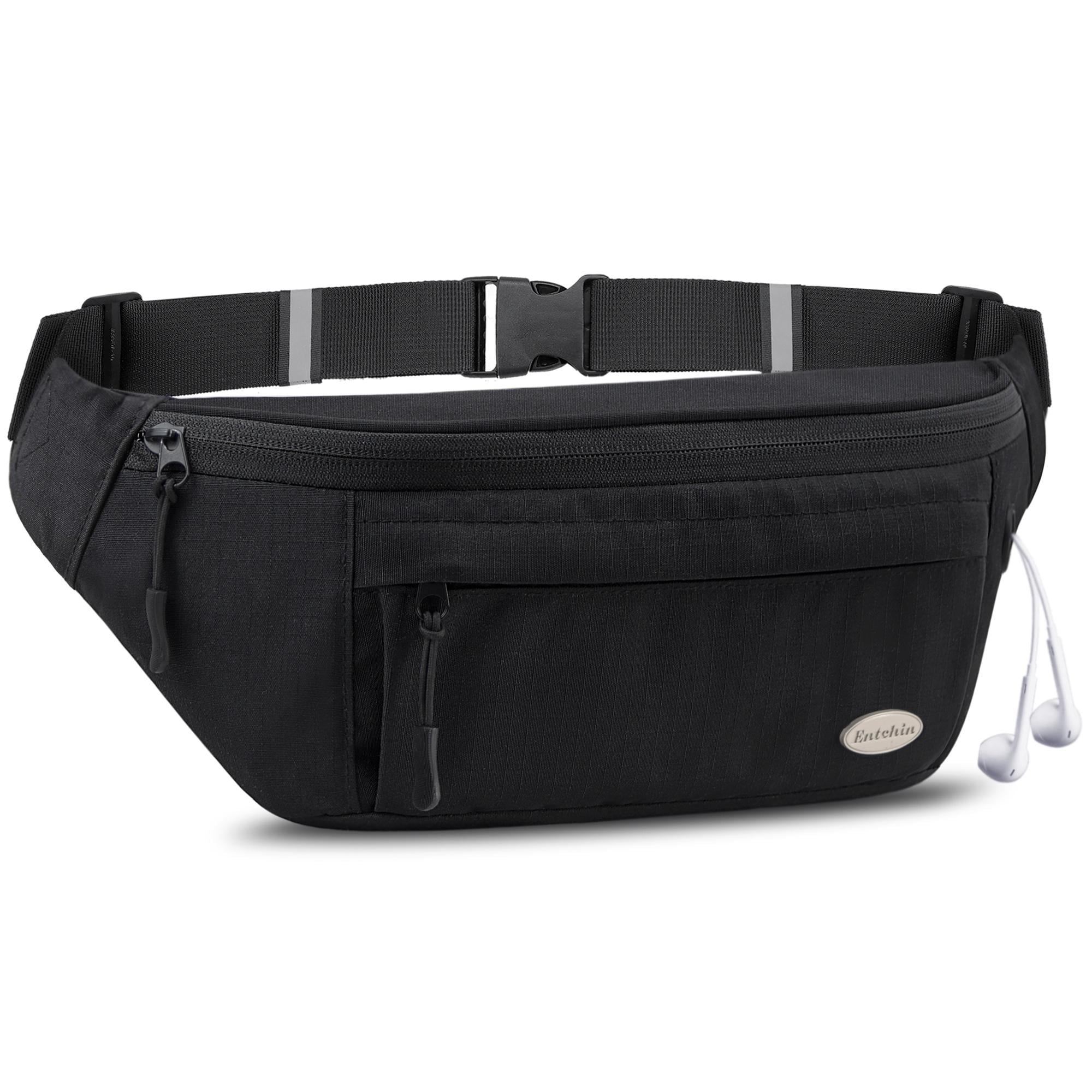 Entchin Large Fanny Pack for Men & Women, Water Resistant Waist Pack ...
