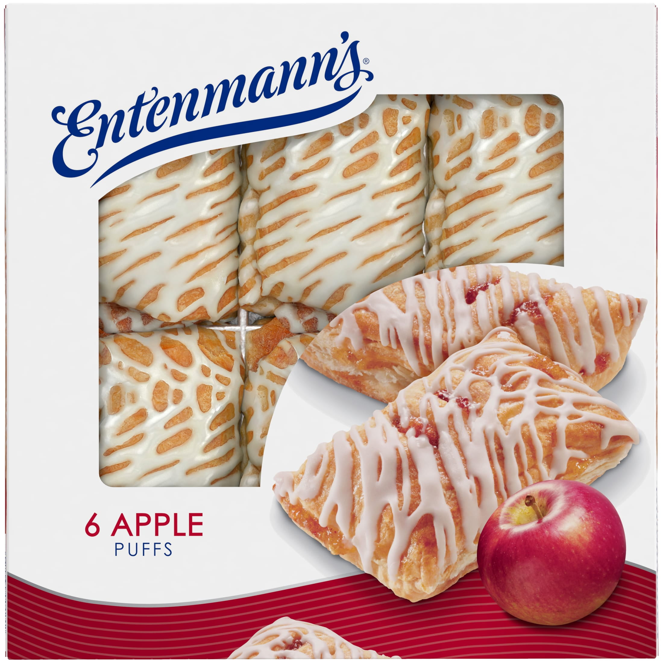 Entenmann's Apple Puffs, 6 count, Pastries, 19 oz Box - Walmart.com