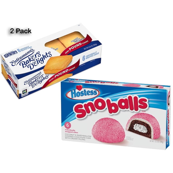 Entenmann's Baker's Delights Butter Pound Cakes, 6 packs, Soft Mini ...