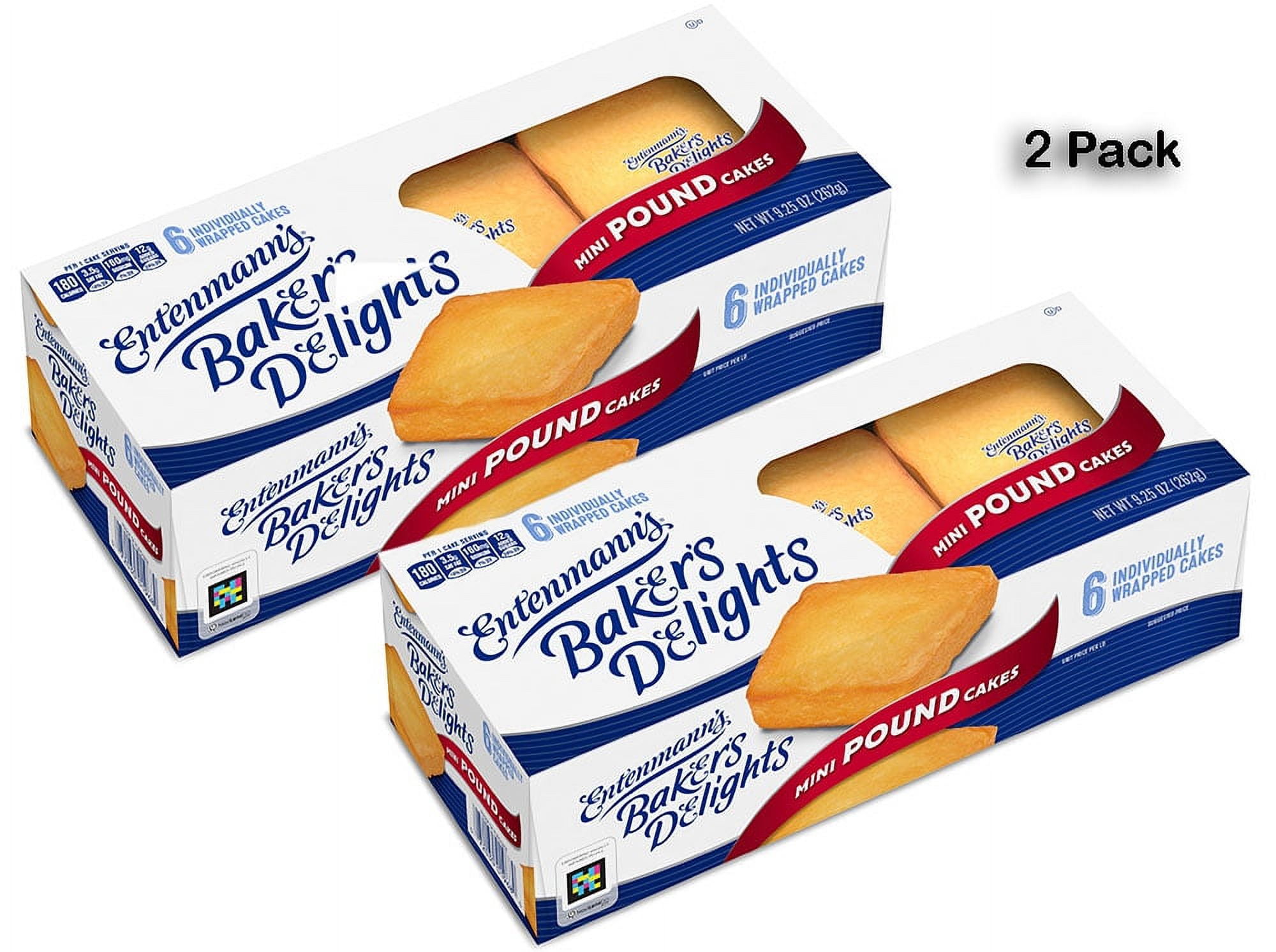 Entenmann's Baker's Delights Butter Pound Cakes, Soft Mini Pound Cakes ...
