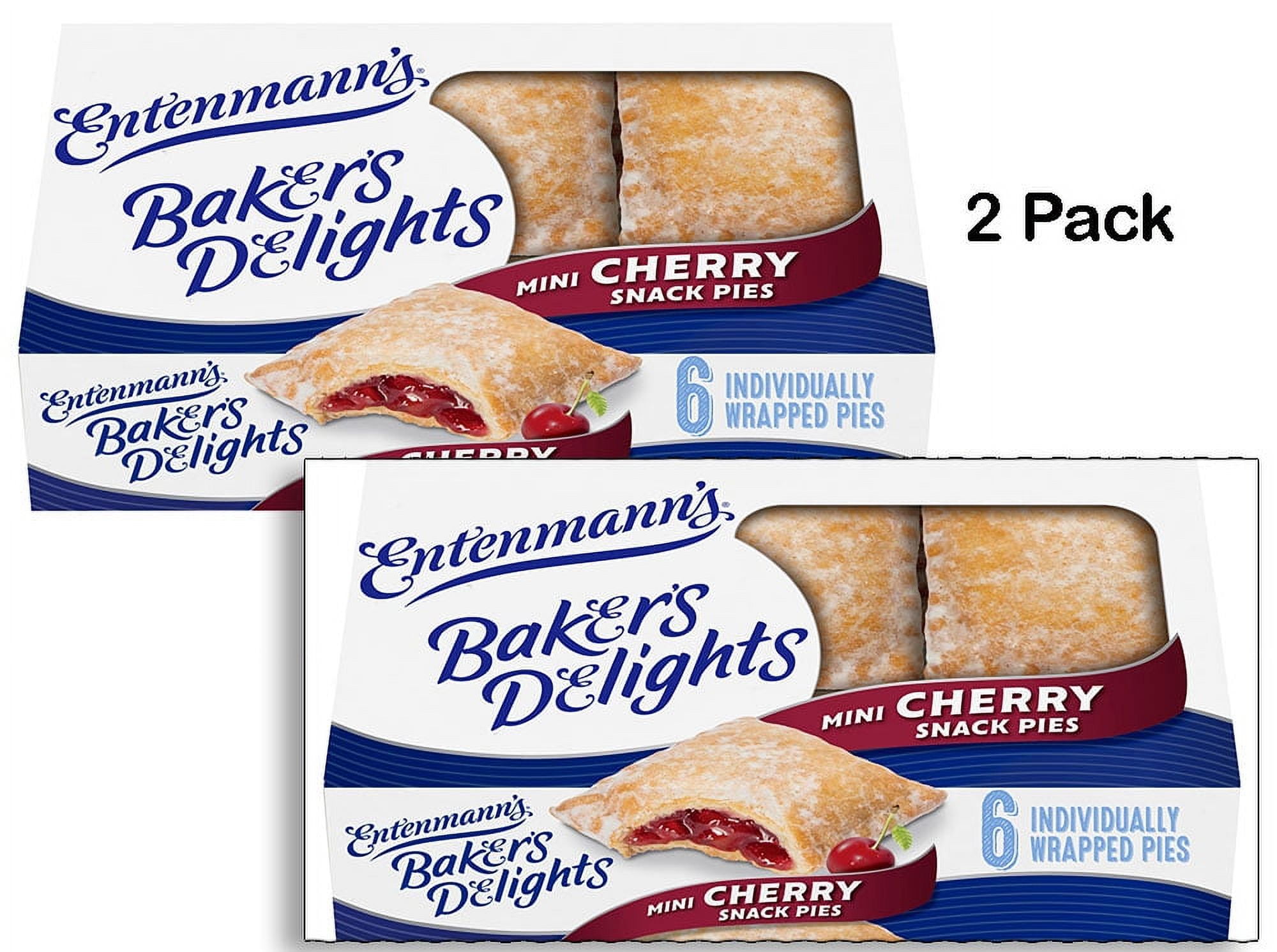 Entenmann's Baker's Delights Cherry Snack Pies, 6 packs, Soft Mini ...