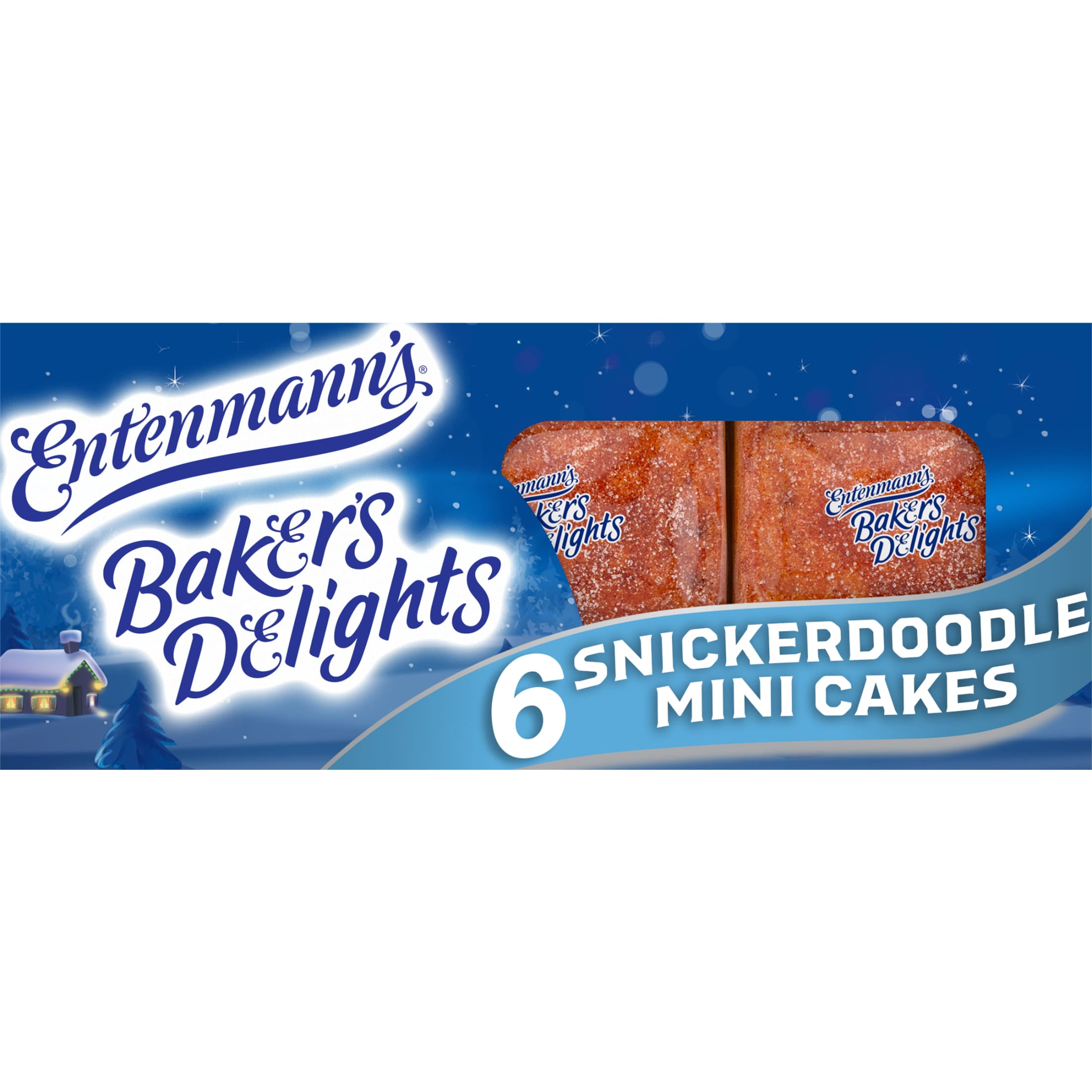 Entenmann's Baker's Delights Snickerdoodle Cakes, 6 packs, Cinnamon ...