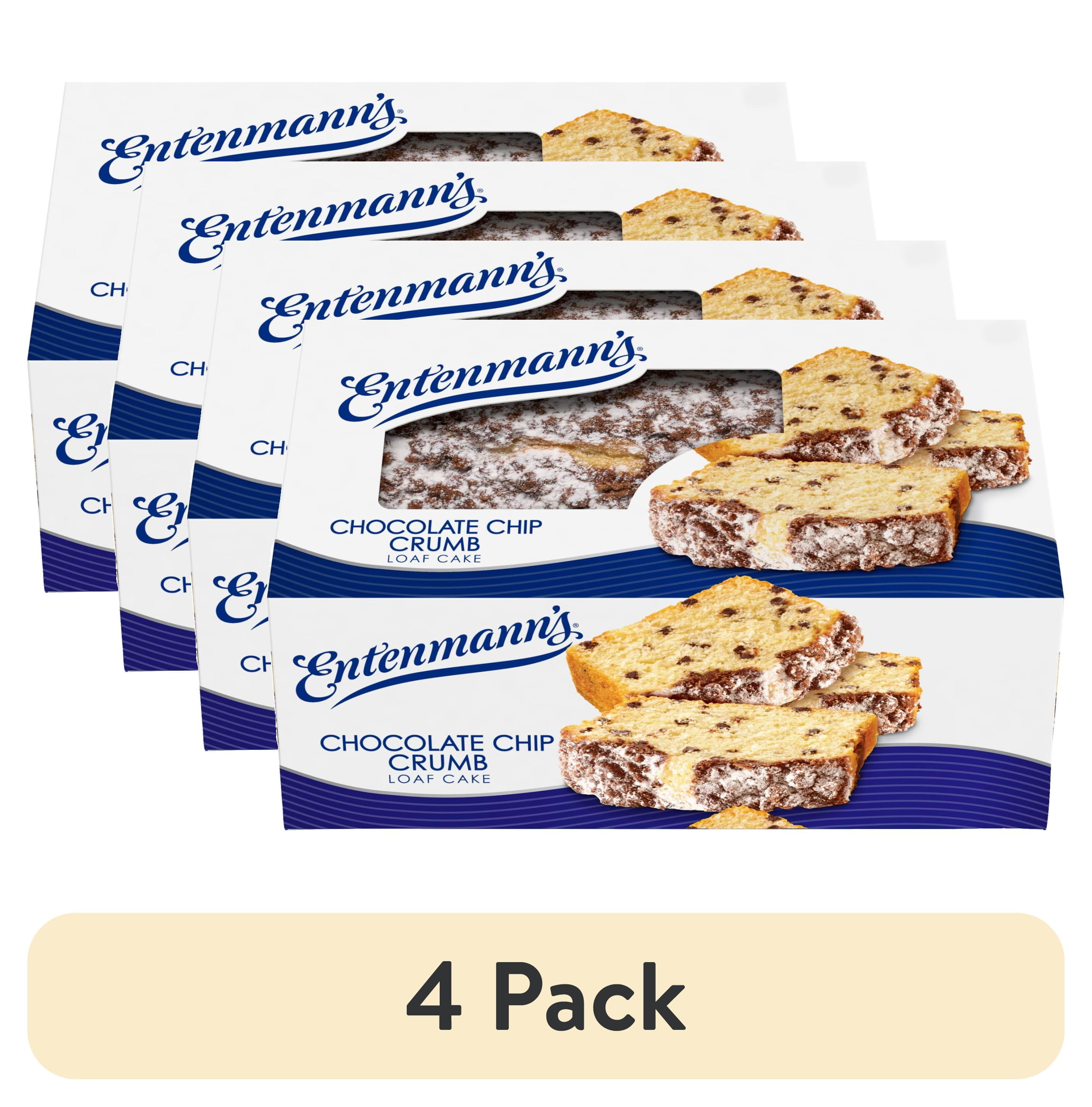 (4 pack) Entenmann's Chocolate Chip Crumb Loaf Cake, 13.5 oz, Chocolate ...