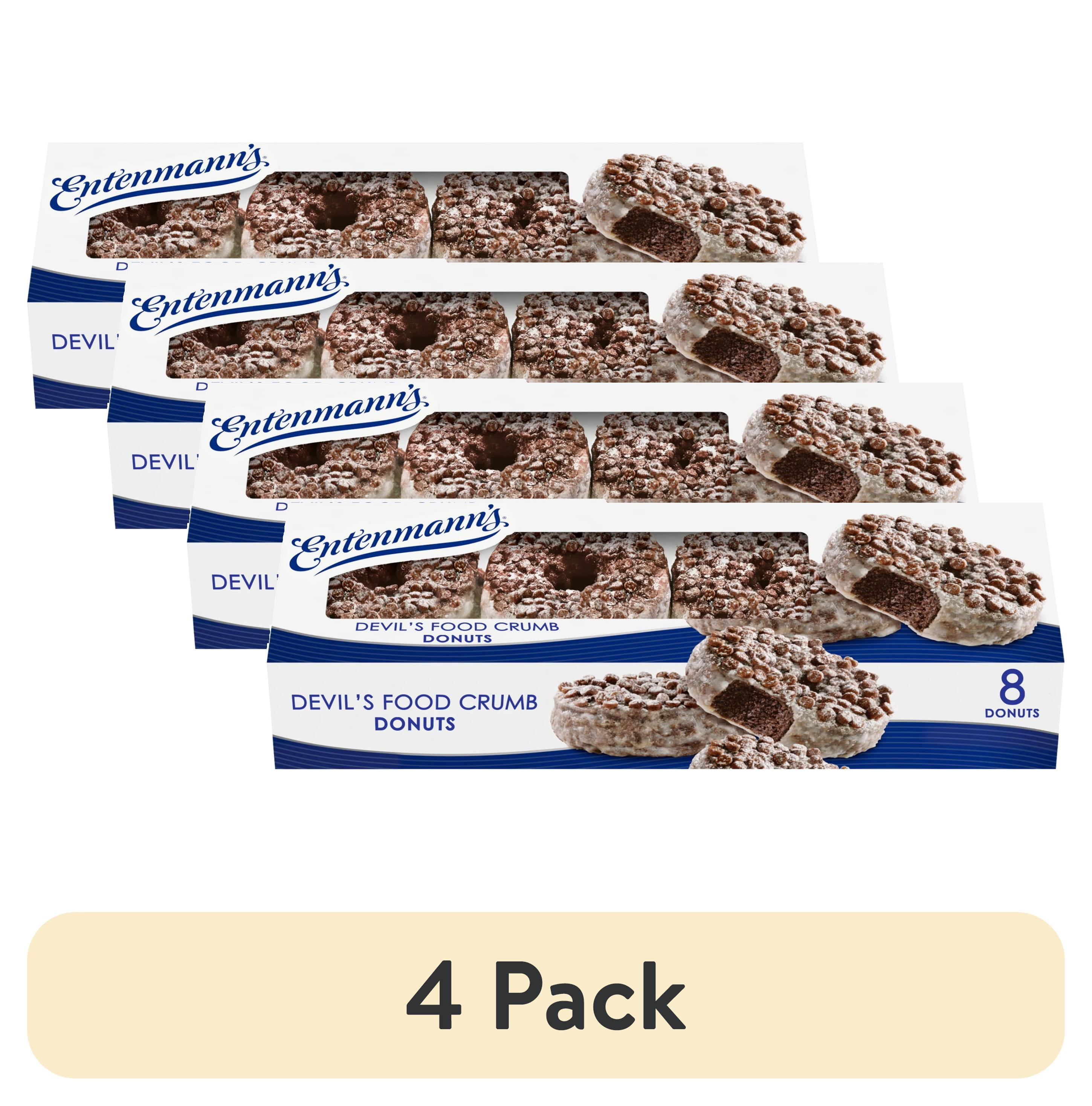 (4 pack) Entenmann's Devil's Food Crumb Donuts, 8 count, Chocolate ...