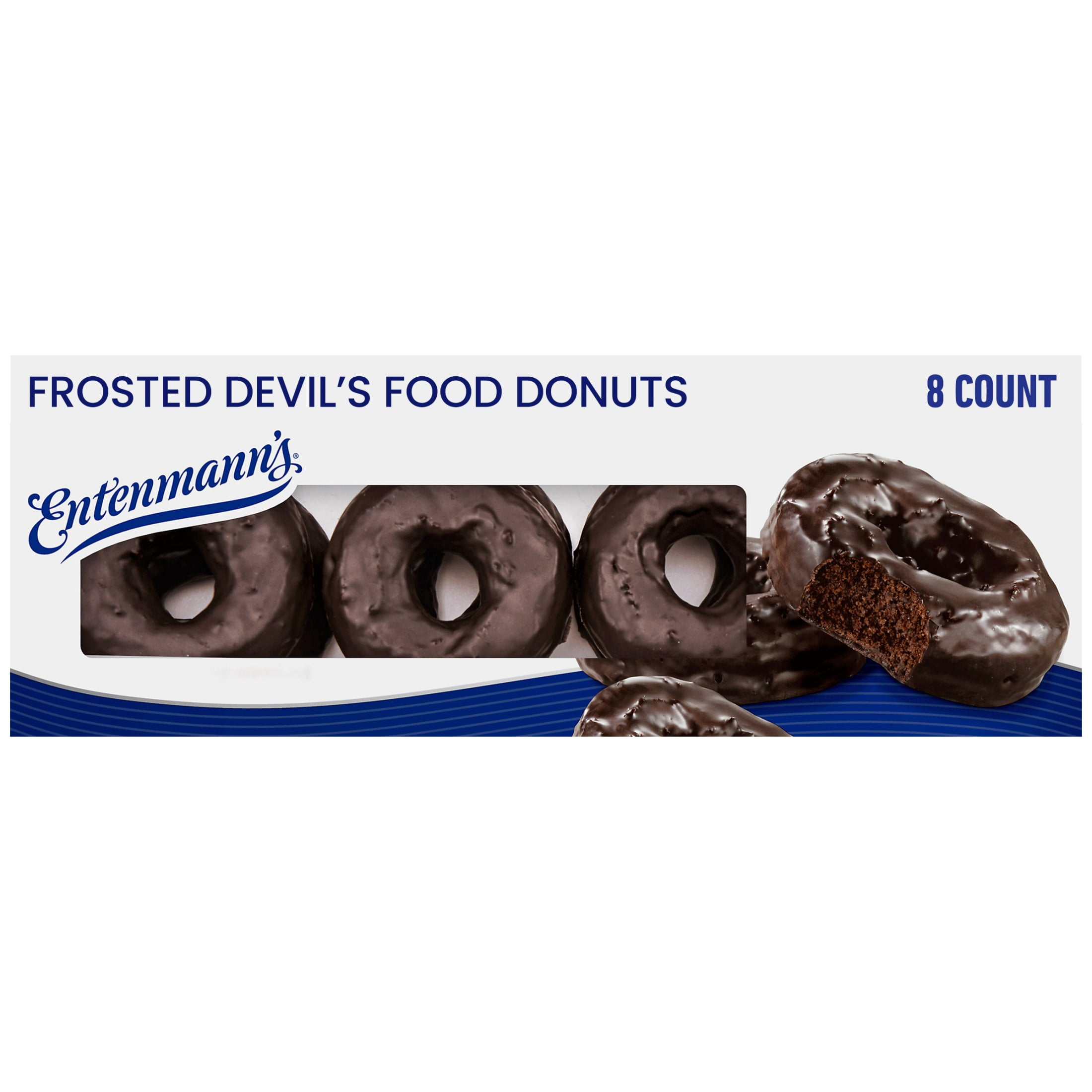 Entenmann's Frosted Devil's Food Doughnuts, Bakery Pack, 8 count, Soft ...