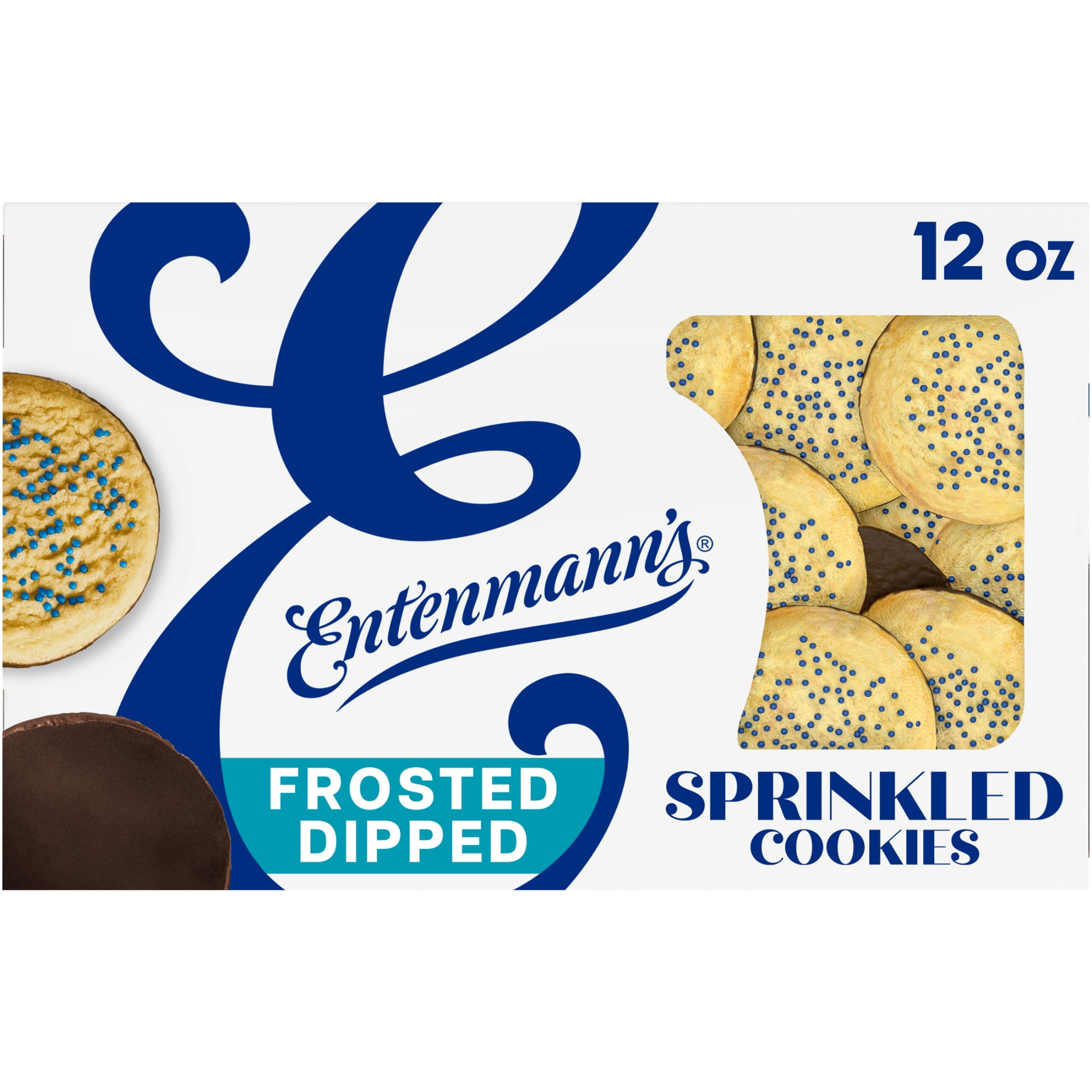Entenmann's Frosted Dipped Sprinkled Cookies, 12 oz, Sugar Cookies, Box ...