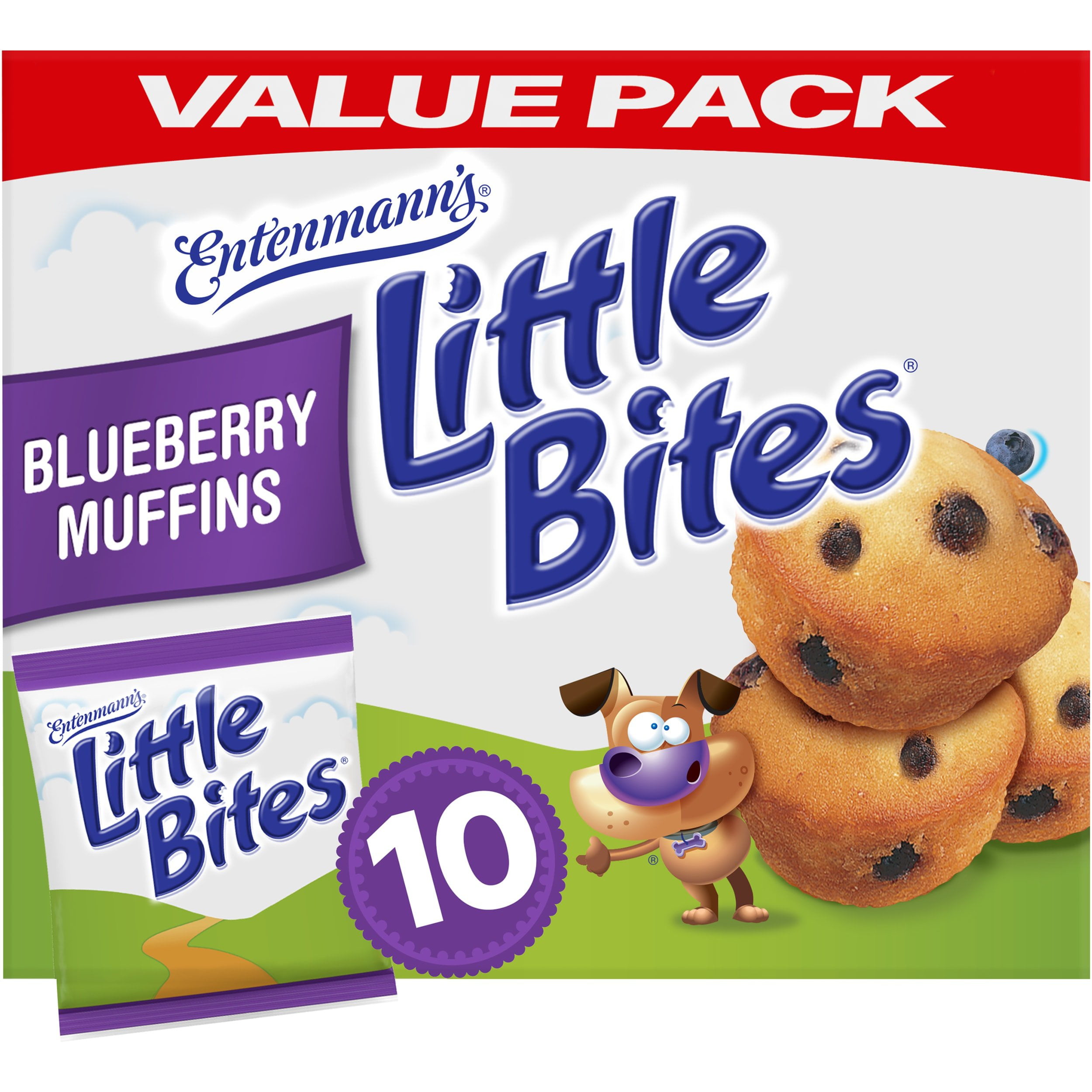 Entenmann's Little Bites Mini Blueberry Muffins Snack Packs - 10 ct ...