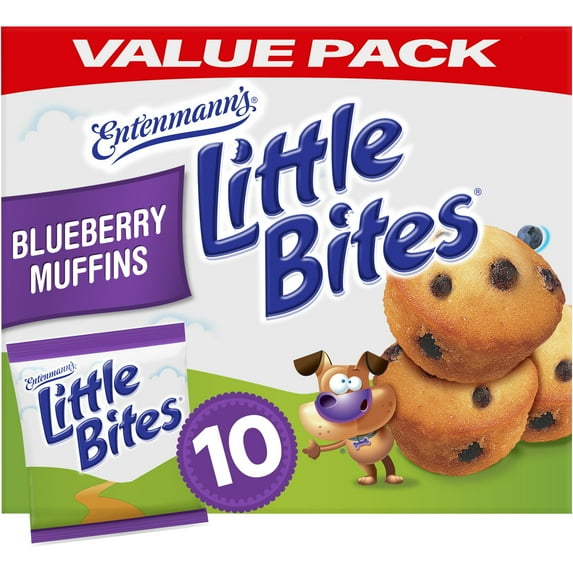 Entenmann's Little Bites Mini Blueberry Muffins Snack Packs - 10 ct ...