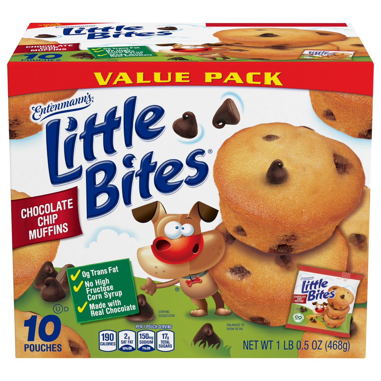 Entenmann's Little Bites Mini Muffins Multipack - Chocolate Chip, 10 ct ...