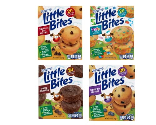 Entenmann's Little Bites Mini Muffins Variety Pack | 4 pack (20 pouches ...