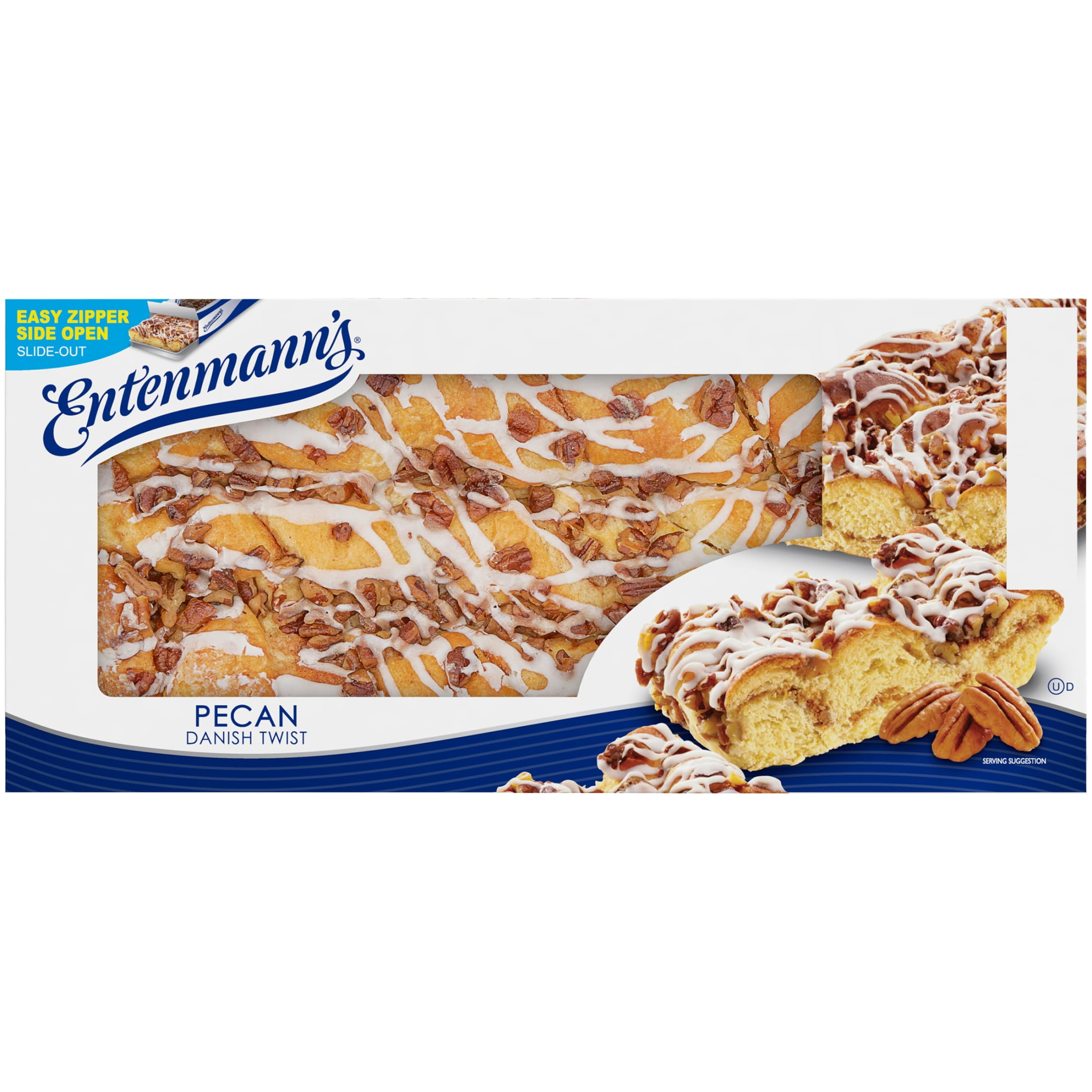Entenmann's Pecan Danish Twist, Sweet Bakery Dessert Pastry, 12.25 oz ...