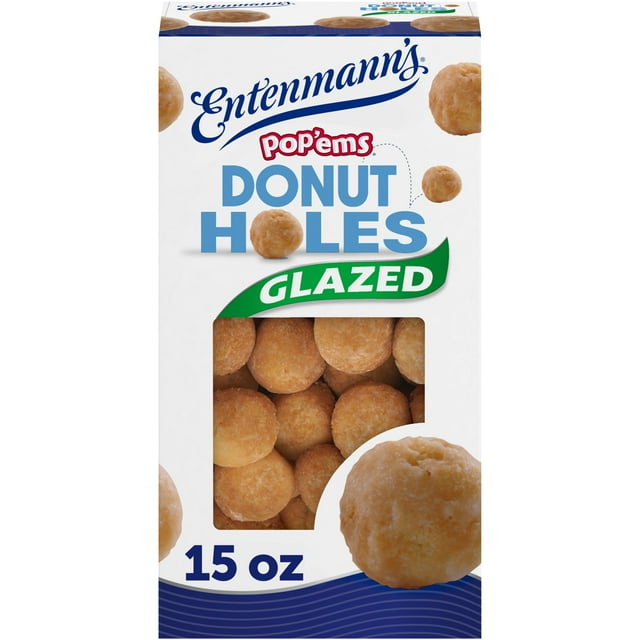 Entenmann's Pop'ems Glazed Donut Holes, Soft Donuts, 15 oz Box - Walmart.com