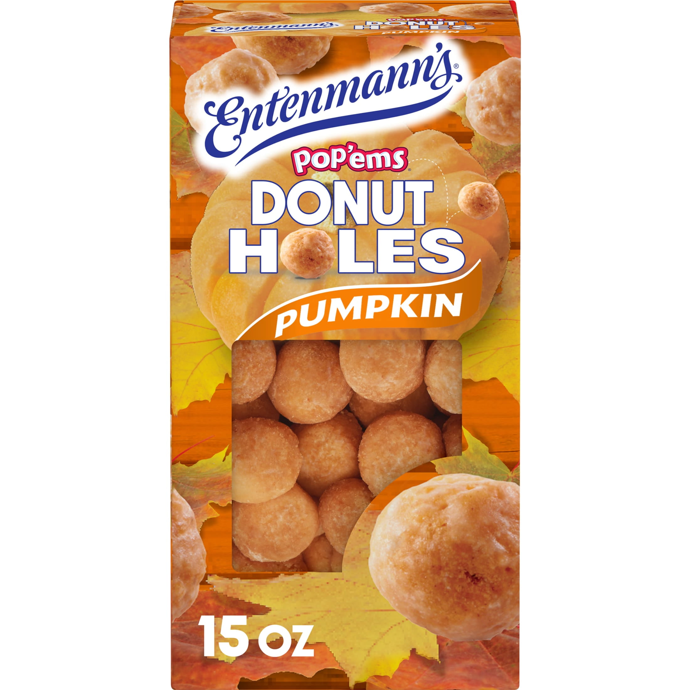 Entenmann's Pop'ems Pumpkin Donut Holes, 15 oz, Donuts, Box - Walmart.com