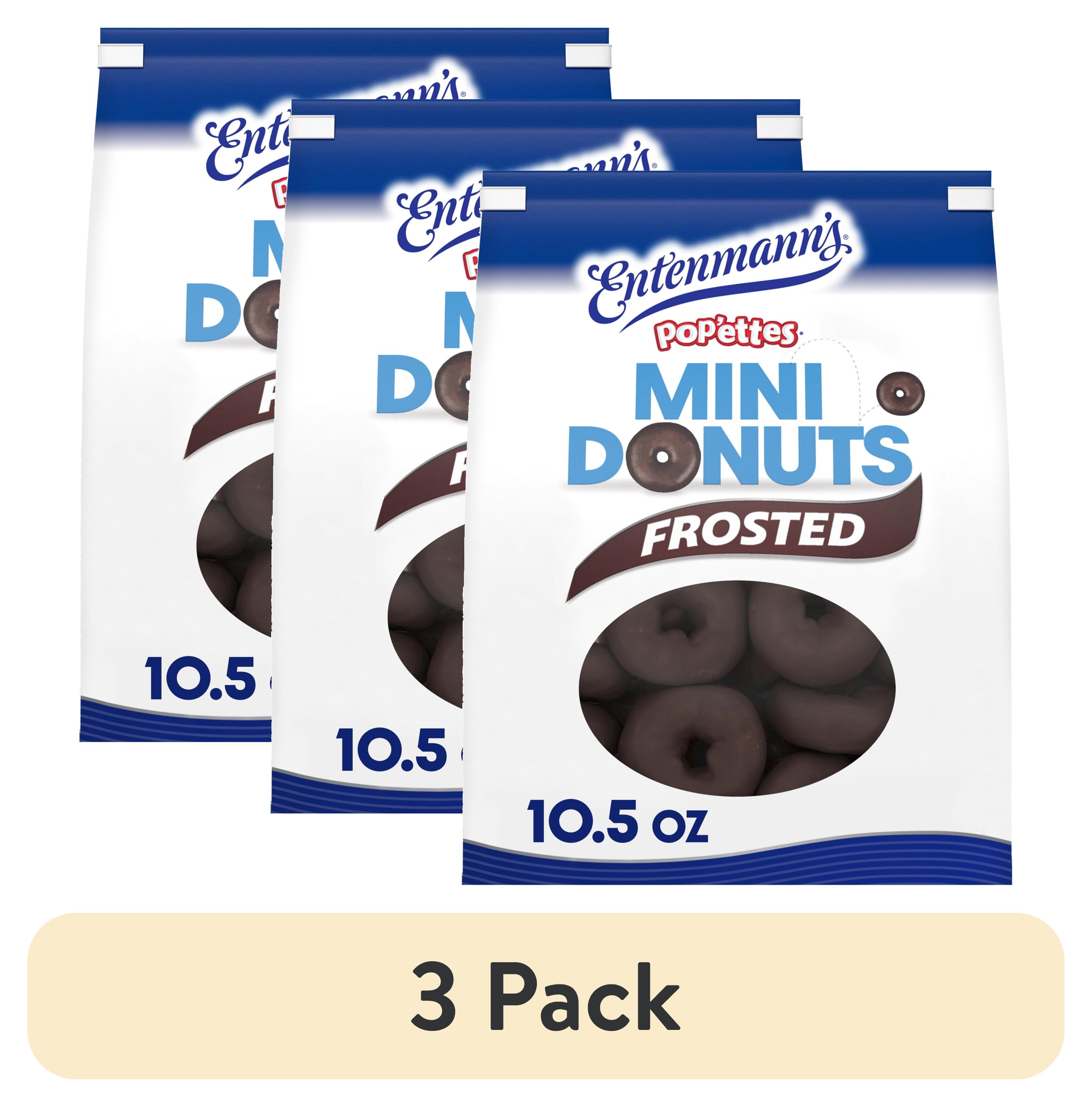 (3 pack) Entenmann's Pop'ettes Frosted Donuts, 10.5 oz, Chocolate Mini ...