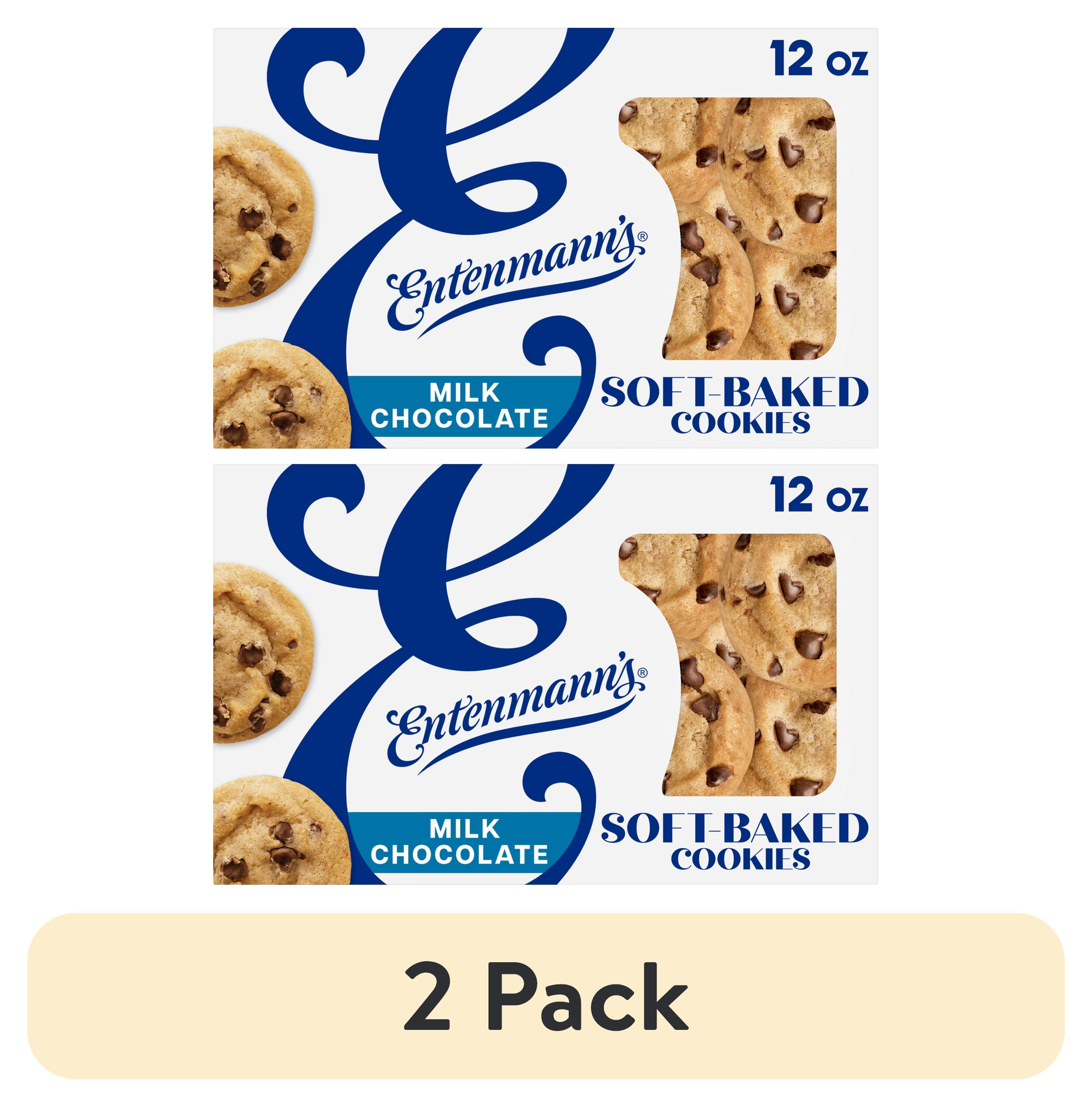 (2 pack) Entenmann's Soft-Baked Milk Chocolate Chip Cookies, 12 oz ...