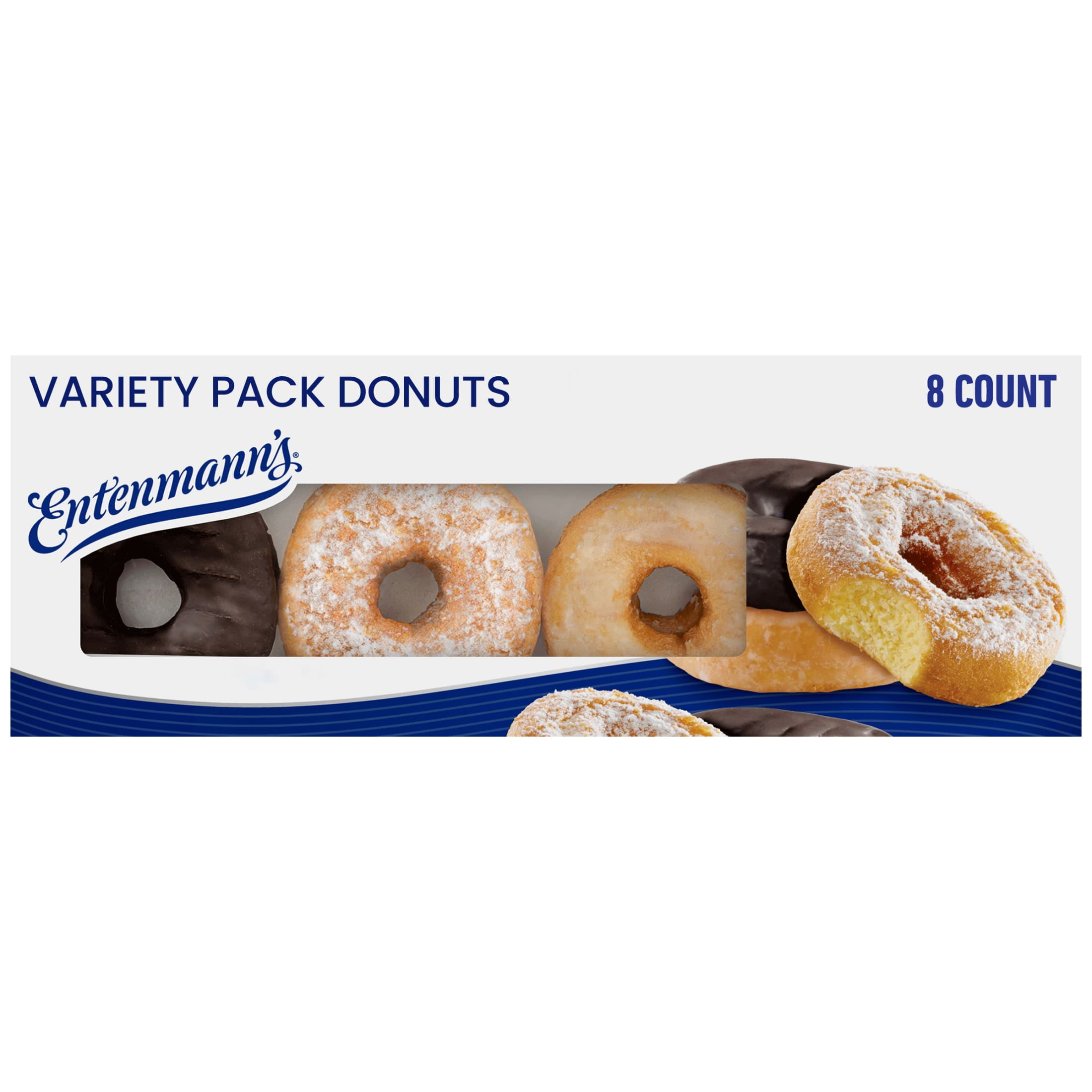 Entenmann's Soft Assorted Donuts Variety Pack, 8 Count, Kosher Dairy ...