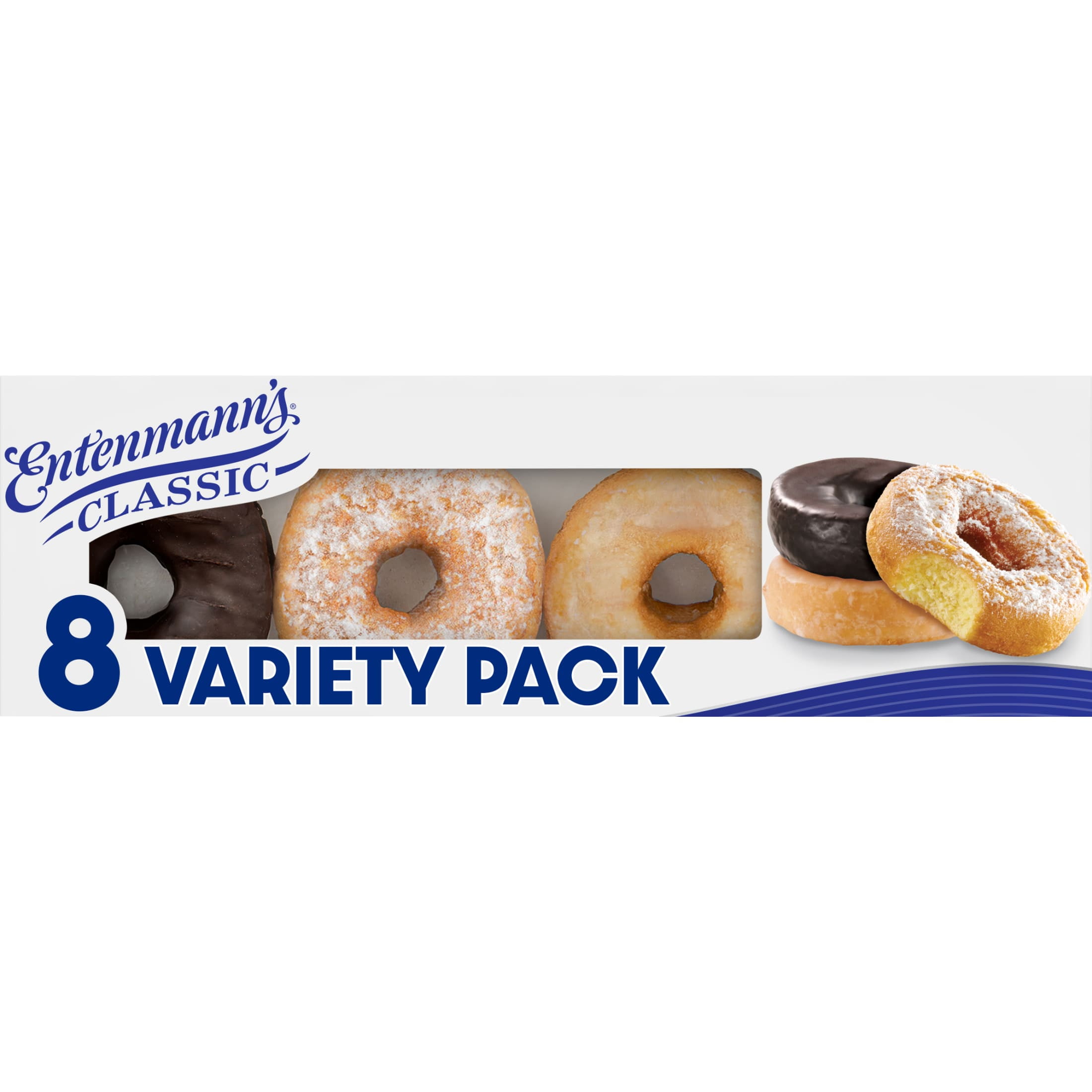 Entenmann's Soft Assorted Donuts Variety Pack, 8 Count, Kosher Dairy ...