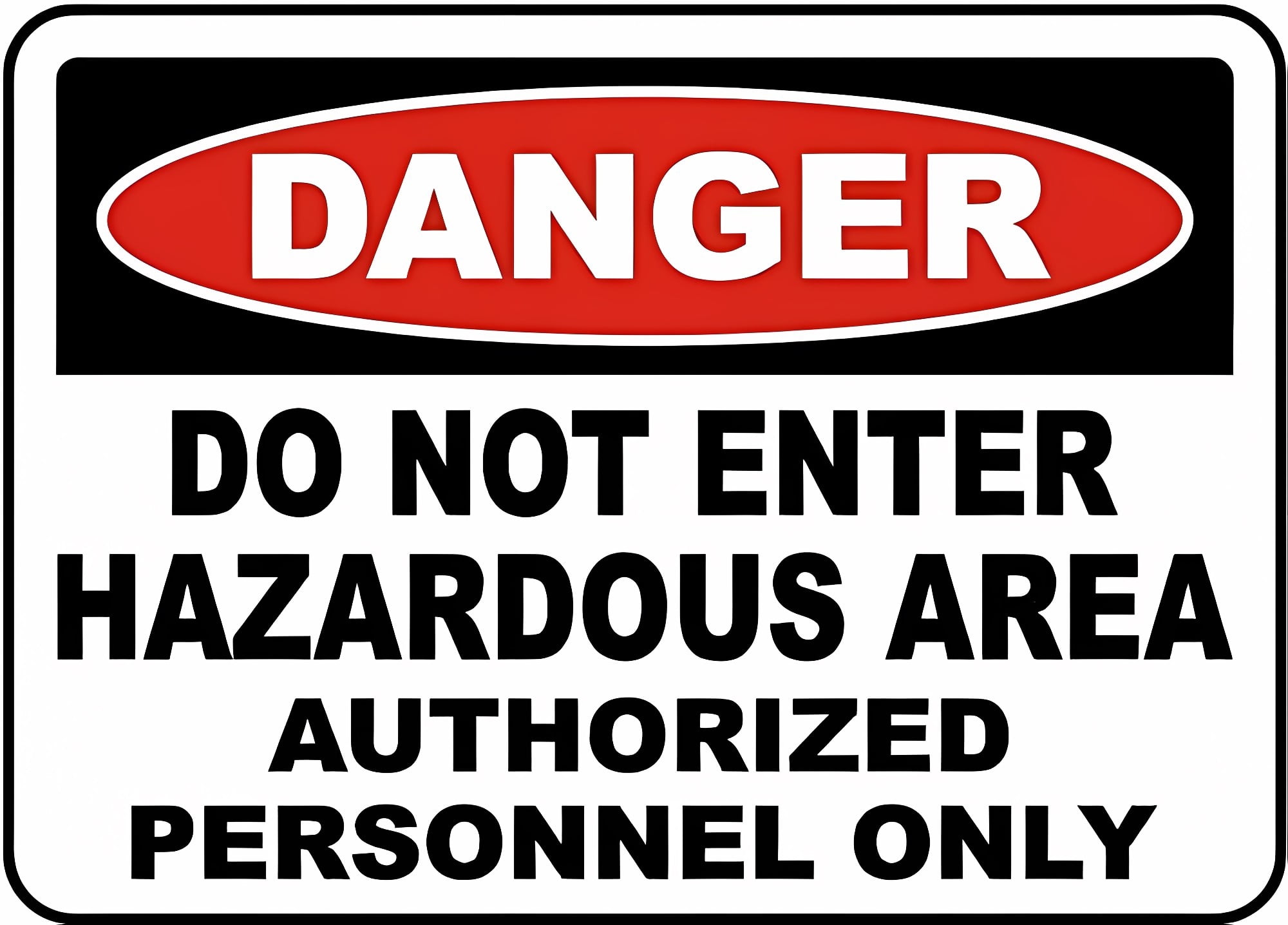 Do Not Enter Hazardous Area Authorized Personnel Only Vintage Tin ...