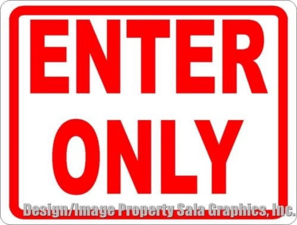 Enter Only Sign - Walmart.com