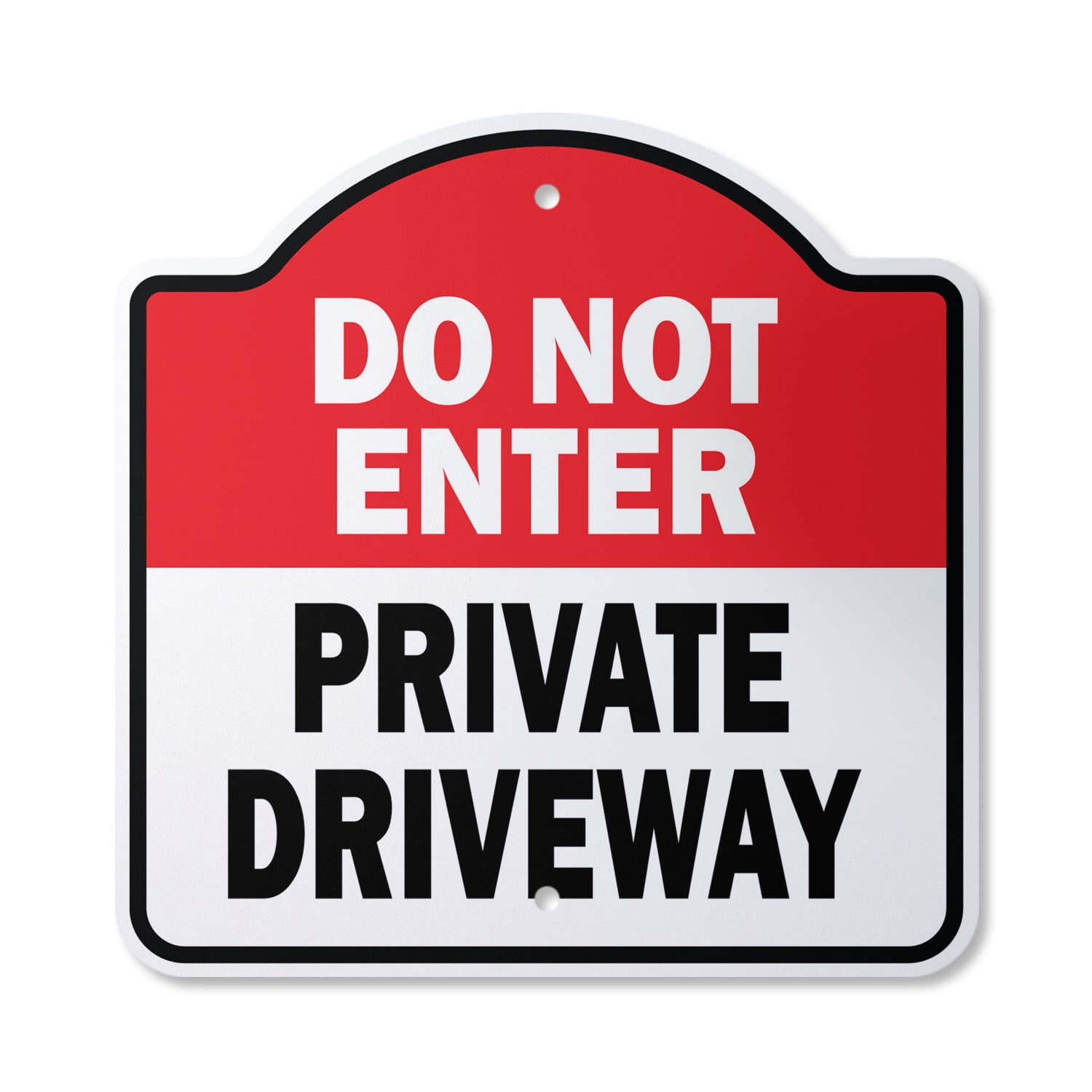 Do Not Enter Private Driveway 14" X 14" Sign | Indoor/Outdoor Plastic ...