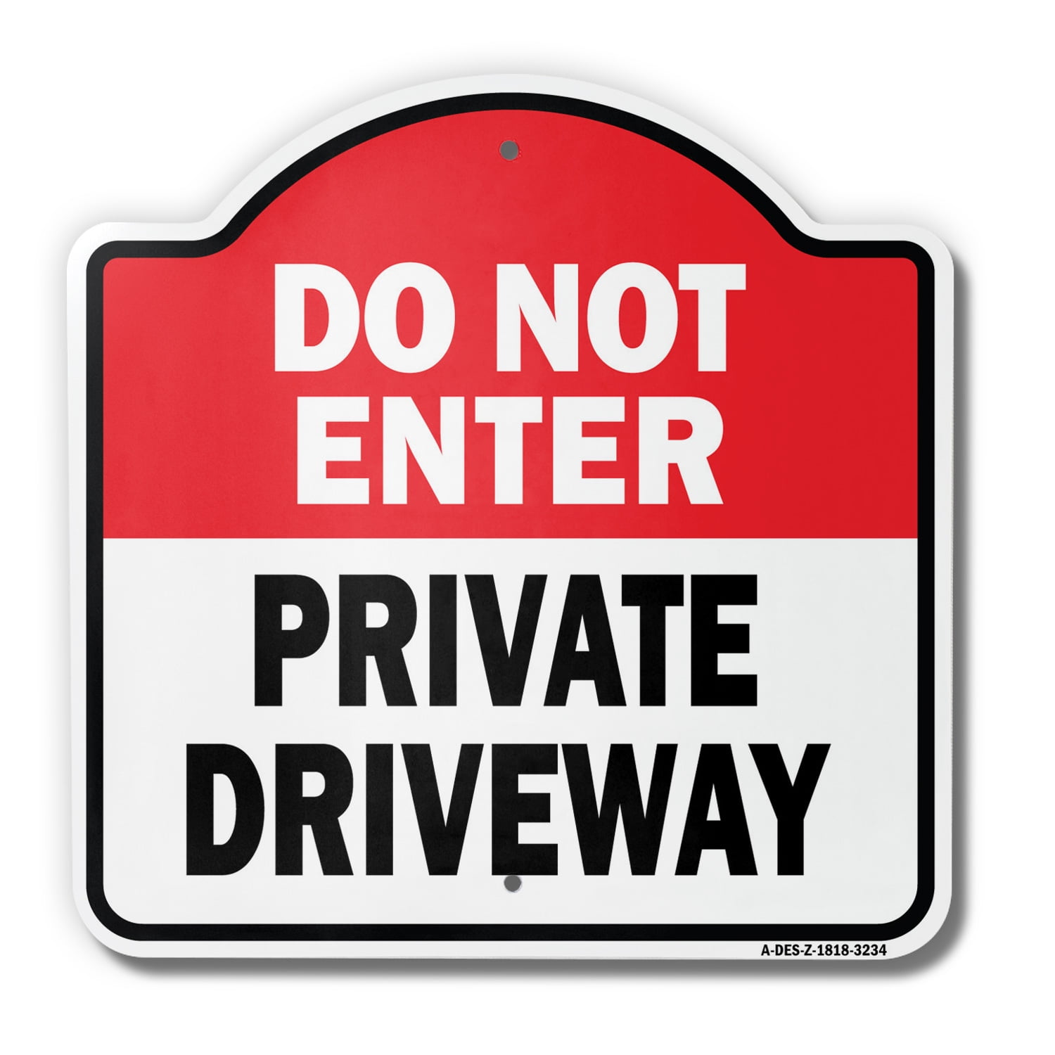Do Not Enter Private Driveway 18" X 18" Heavy-Gauge Aluminum ...