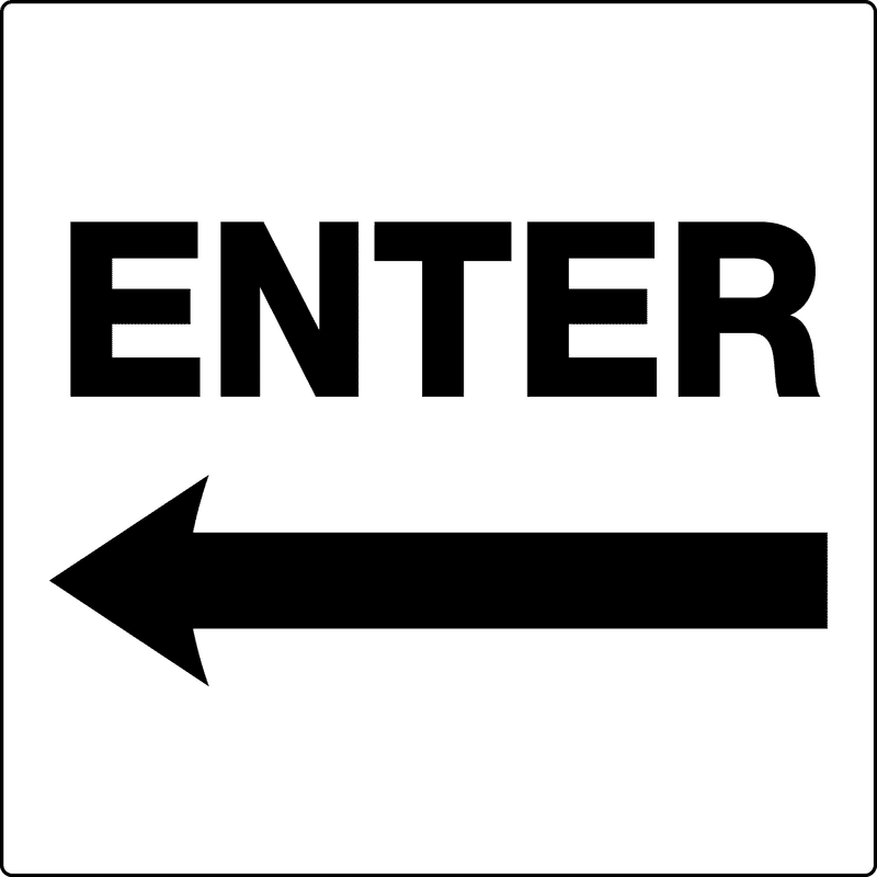 Enter Sign Metal 12 Inch Rust Free Aluminum, Uv Printed, Easy To Mount ...