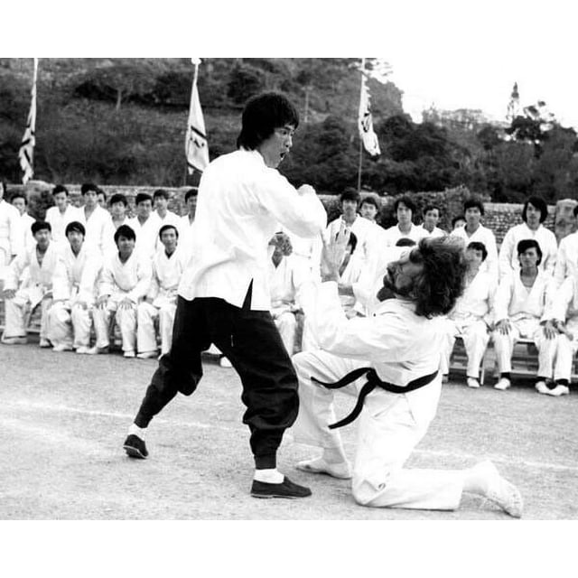 Enter The Dragon 1973 Bruce Lee fights crime lord O'Hara Bob Wall 24x36 ...