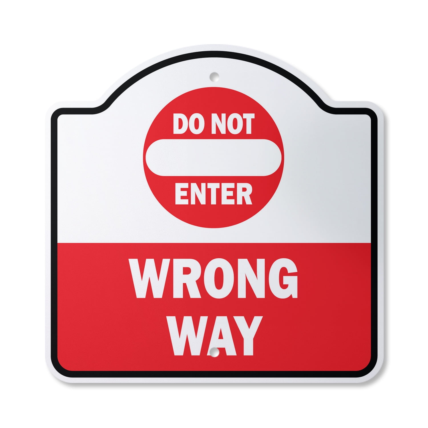 Do Not Enter Wrong Way 12" X 12" Sign | Indoor/Outdoor Plastic ...