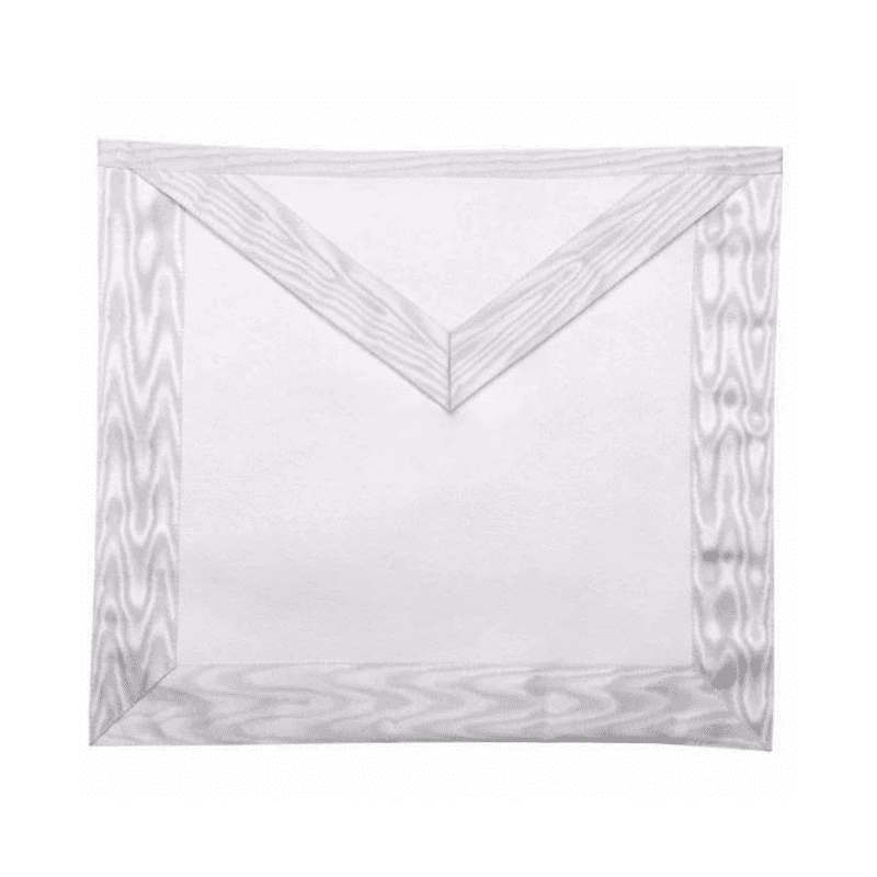 Entered Apprentice Blue Lodge Apron – All White Moiré, Adjustable Belt ...