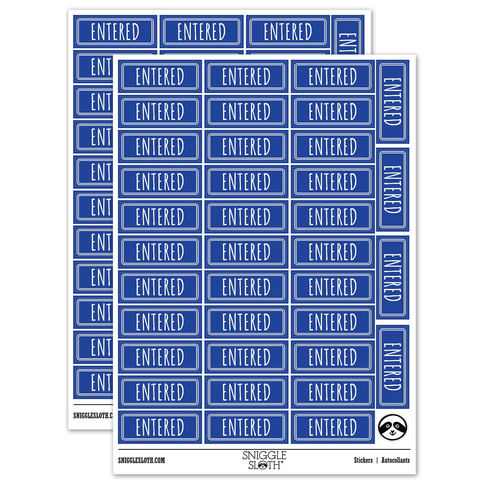 Entered Double Line Border Sticker Set - Dark Blue - Gloss Finish - 1.5 ...