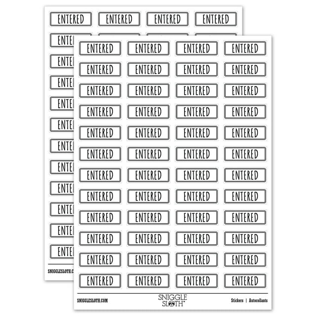 Entered Double Line Border Sticker Set - White - Gloss Finish - 1.25 ...