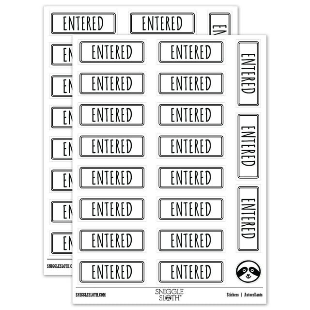 Entered Double Line Border Sticker Set - White - Gloss Finish - 2.00 ...