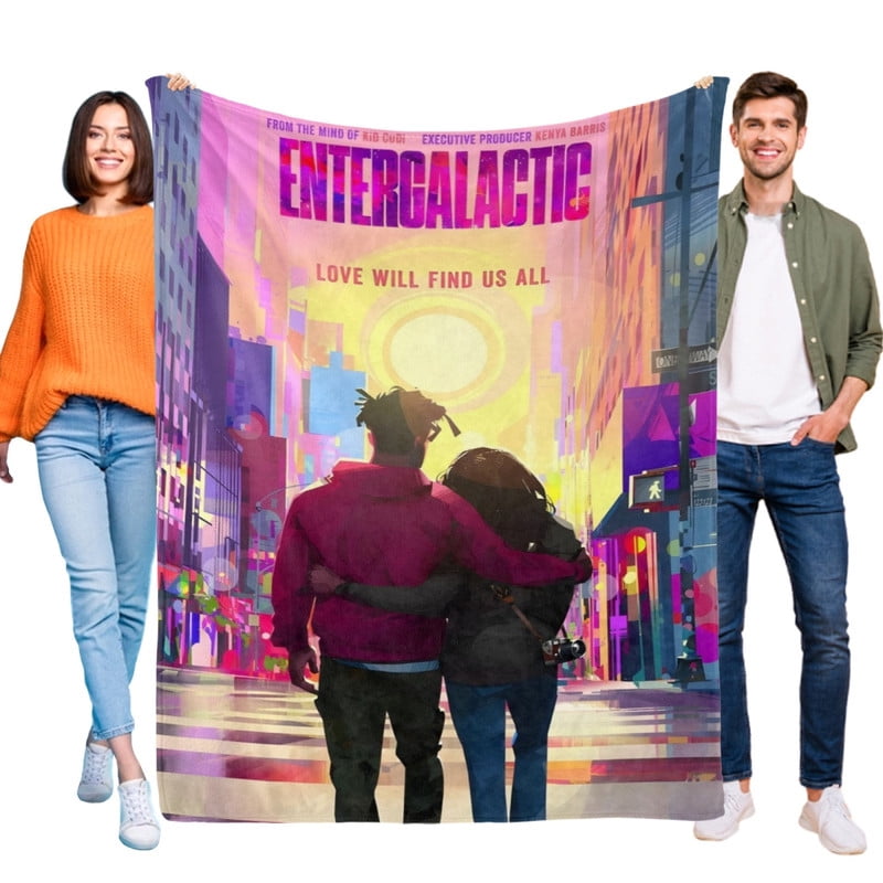 Entergalactic Cartoon Blanket Soft Throw Blanket Micro Fleece Fuzzy Blankets Thin Bed Couch ...