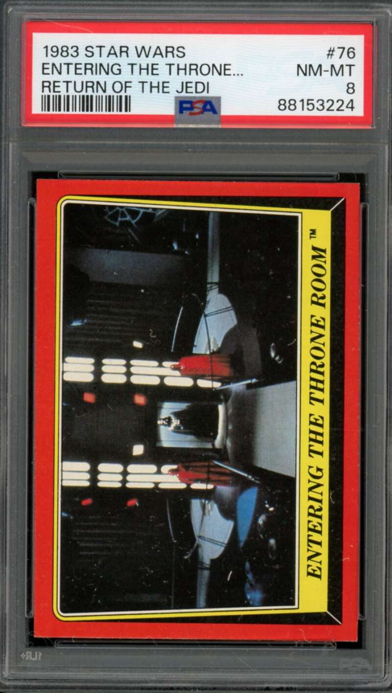 Entering The Throne Card 1983 Star Wars Return Of The Jedi #76 PSA 8 ...