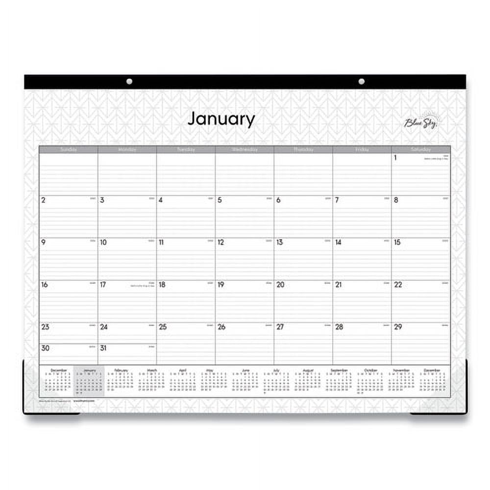 Enterprise Desk Pad, Geometric Artwork, 22 x 17, White/Gray Sheets ...