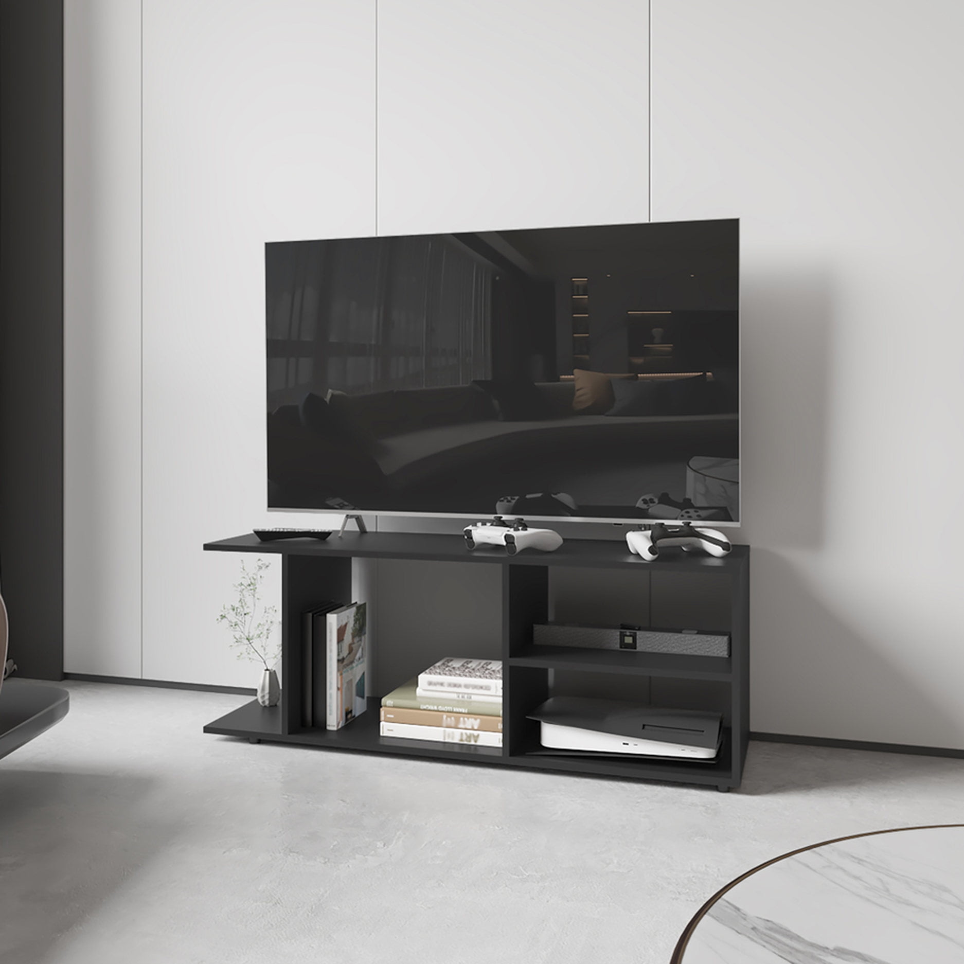 Entertainment Center | Shelves for Media Devices in Cozy Living Room ...